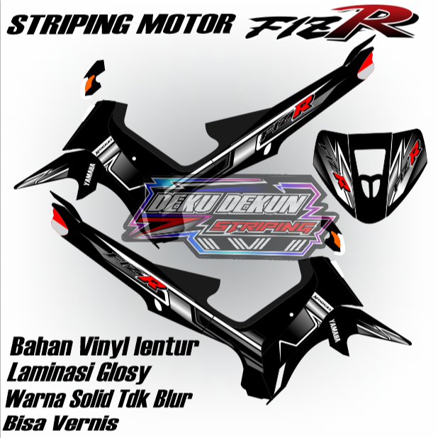 Jual Striping Fiz R F1zr Variasi 09 Hitam Sudah Potongan Tahan Vernis ...