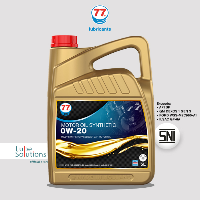 Jual OLI 77 LUBRICANTS MOTOR OIL SN 0W-20 DEXOS 1 GEN 3 (GALON 5 Liter ...