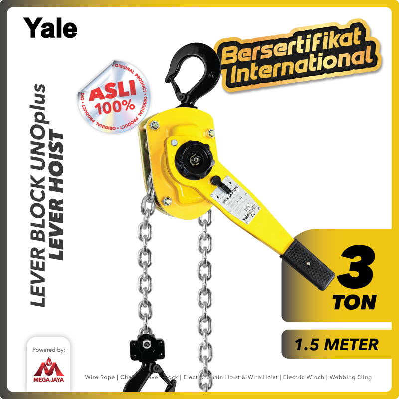 Jual YALE Lever Block / Lever Hoist 3 Ton x 1.5 Meter UNOplus | Shopee ...