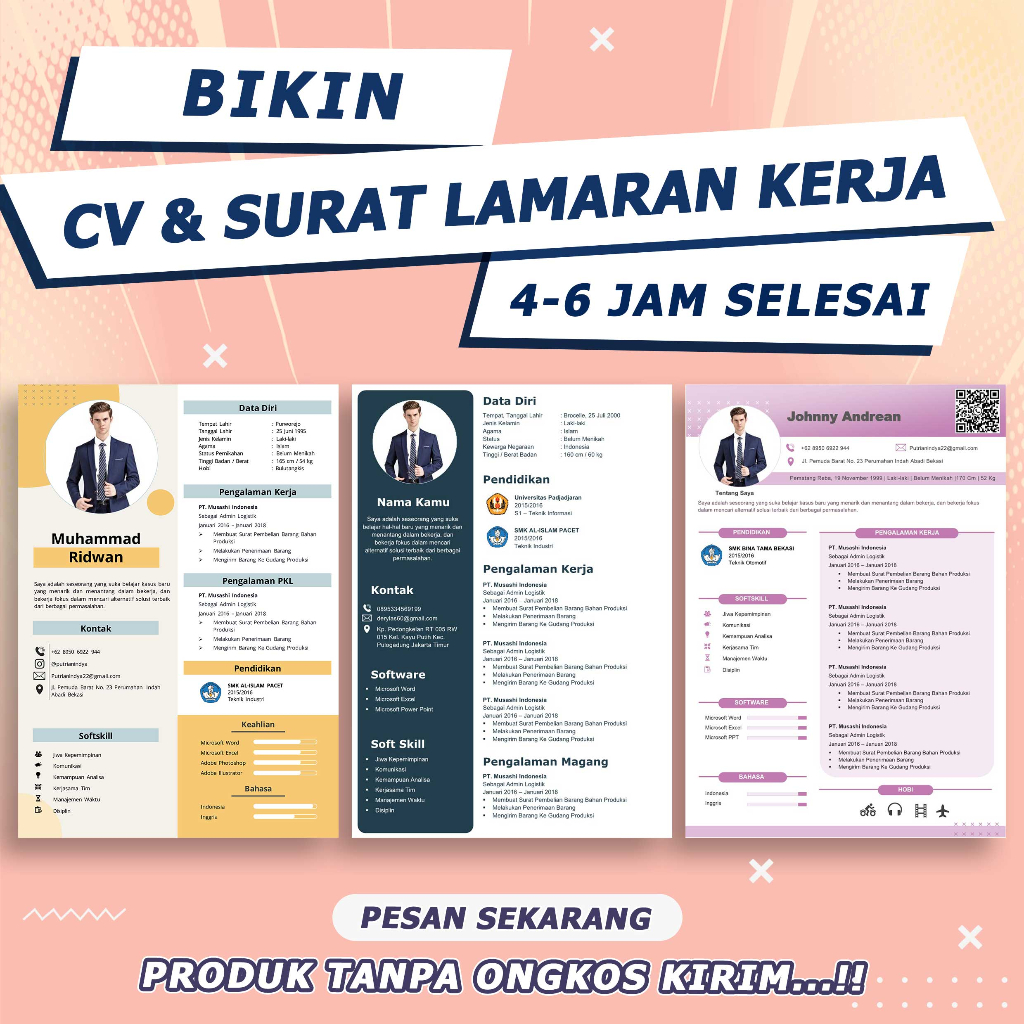 Jual Jasa Pembuatan Surat Lamaran Kerja dan CV (3-6 Jam Selesai) | Shopee Indonesia