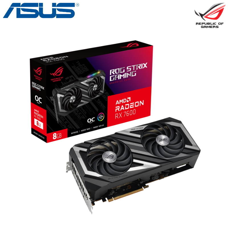 Jual ASUS ROG Strix Radeon RX 7600 OC Edition 8GB GDDR6 | Shopee Indonesia