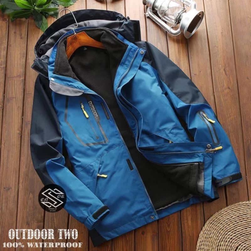 Jual TANS - Jaket Parasut Pria Outdoor Hoodie Waterproof Anti Air ...