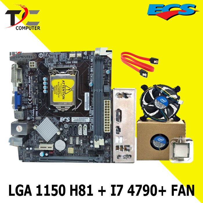 Jual Paket Mobo H81 LGA 1150 DDR3 Plus Processor i7 4770 Fan Intel | Shopee Indonesia