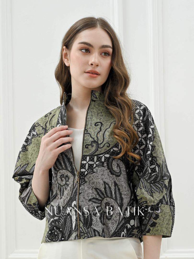 Jual Nuansa Batik Jaket Batik Lengan 7/8 Bahan Katun Stretch | Shopee Indonesia