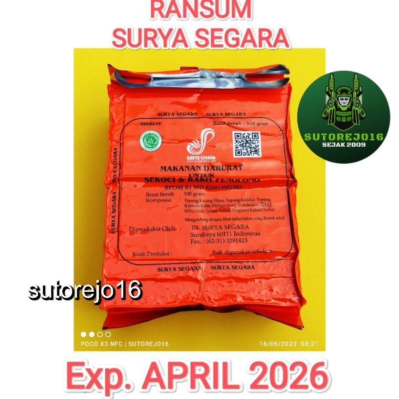 Jual Ransum makanan darurat sekoci kapal MRE mirip Ransum tni enertab ...