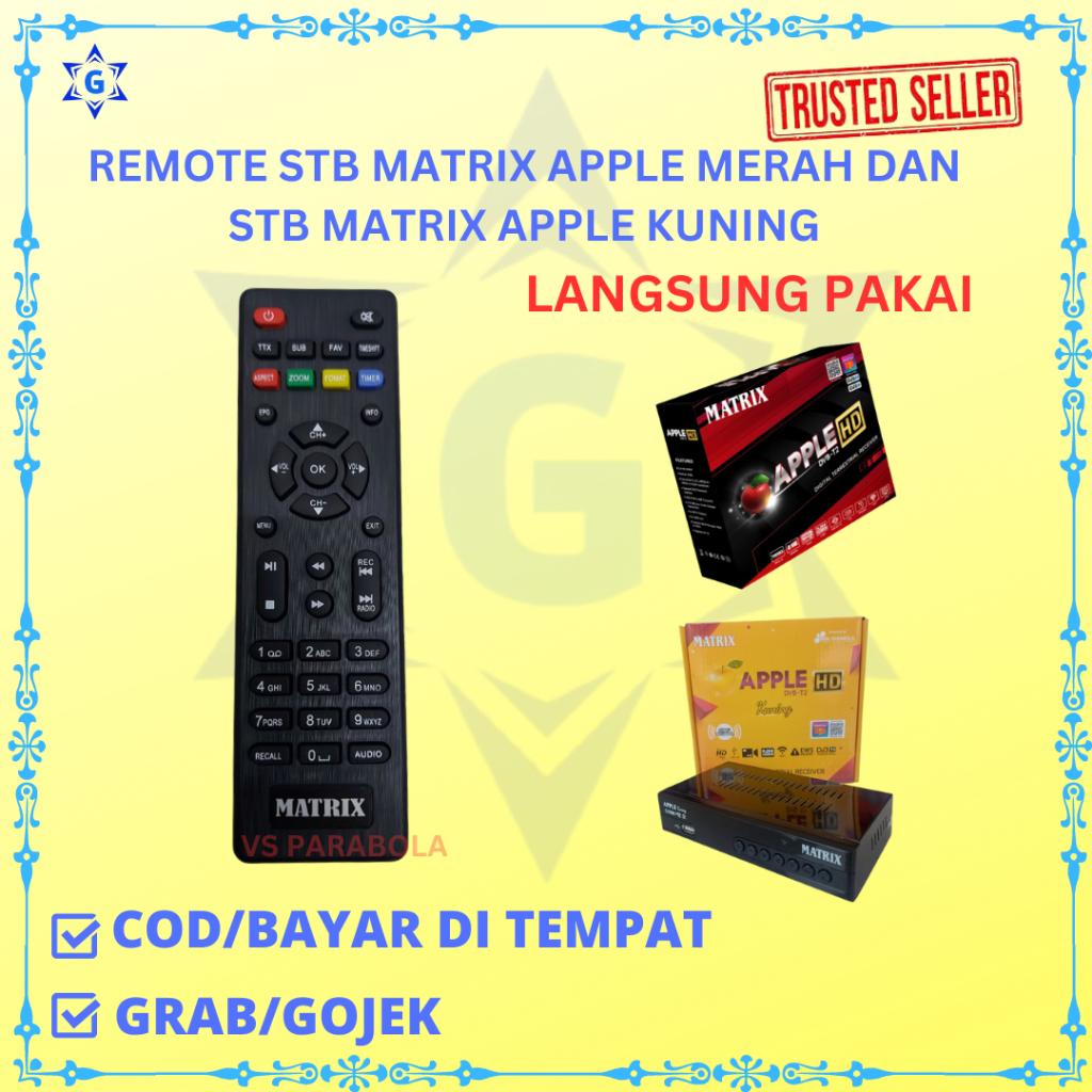 Jual REMOTE STB MATRIX T2 APPLE HD MERAH DIGITAL SET TOP BOX | Shopee ...
