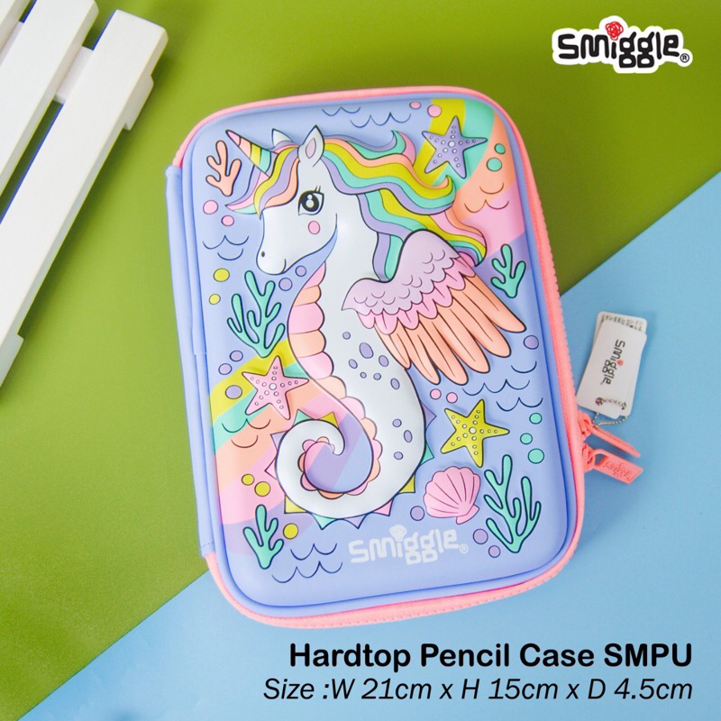Jual Smiggle Tempat Pencil Hard Case 3D Timbul Threefold Lipat Pouch ...