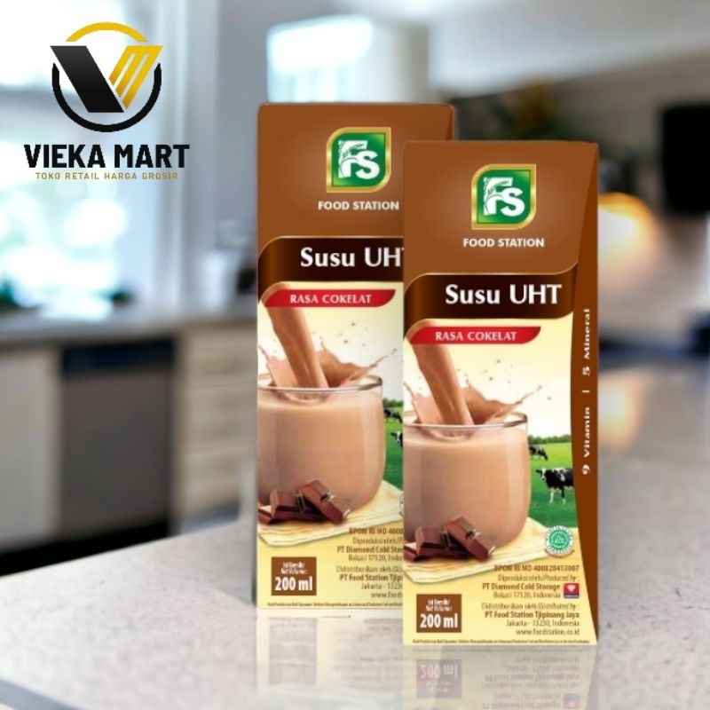 Jual Susu UHT FS Food Station 200ml rasa coklat (HARGA SATUAN) | Shopee Indonesia