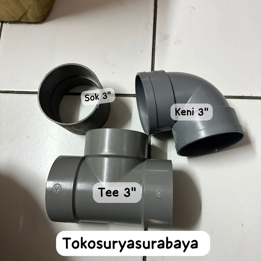 Jual tee 3" keni 3" sok 3" dv maspion - sambungan pipa 3 inch sock 3 ...