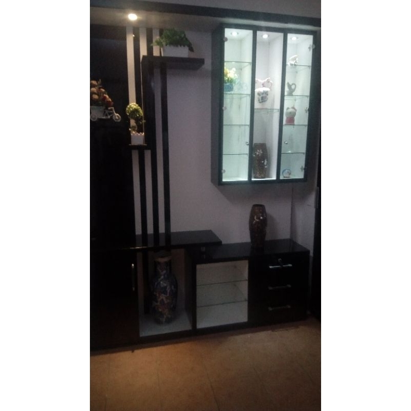 Jual Backdrop panel lemari TV display penyimpanan hiasan. | Shopee ...