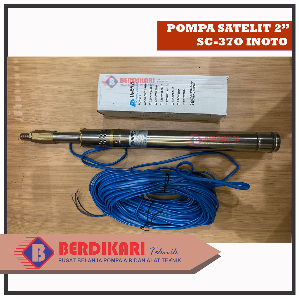 Jual POMPA SATELIT INOTO CELUP SUMERSIBLE 2SC370 0,5 HP BODI 2 inch ...