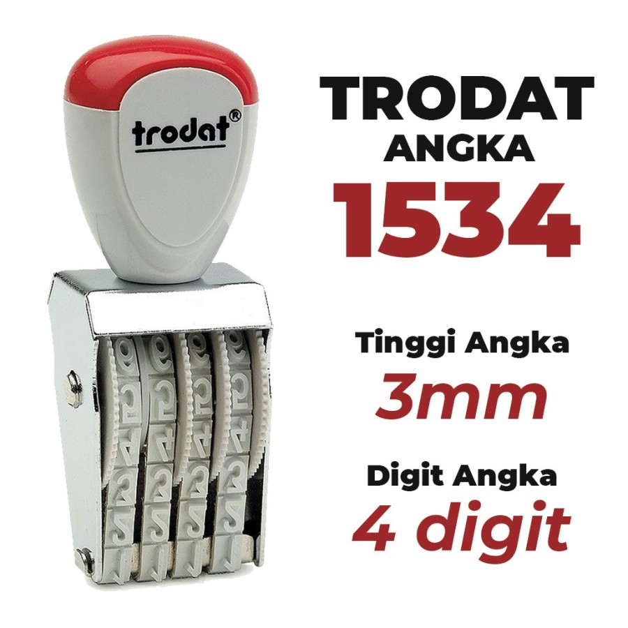 Jual Stempel Angka Trodat Numbering 4 digit angka Original | Shopee ...