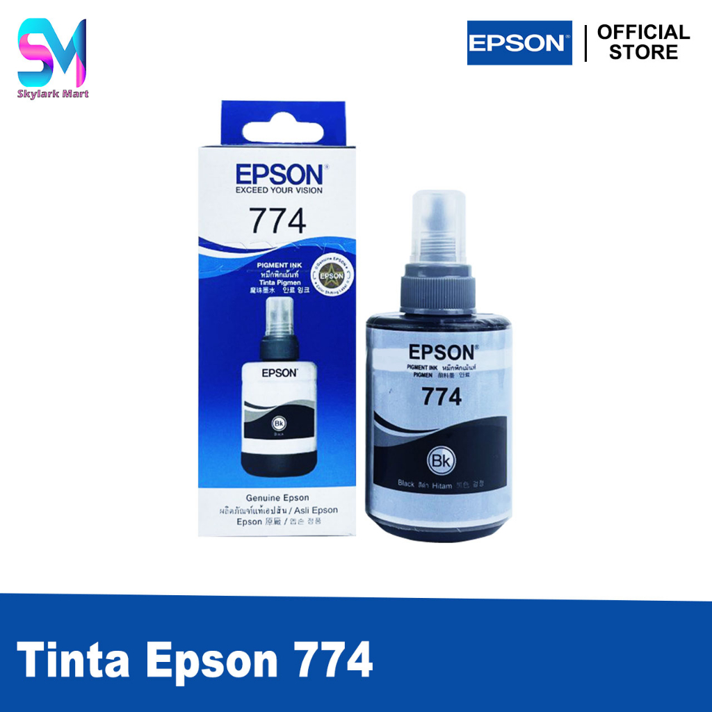 Jual Tinta Epson 774 Black For Printer L656 L655 L1455 M205 M100 M200 ...