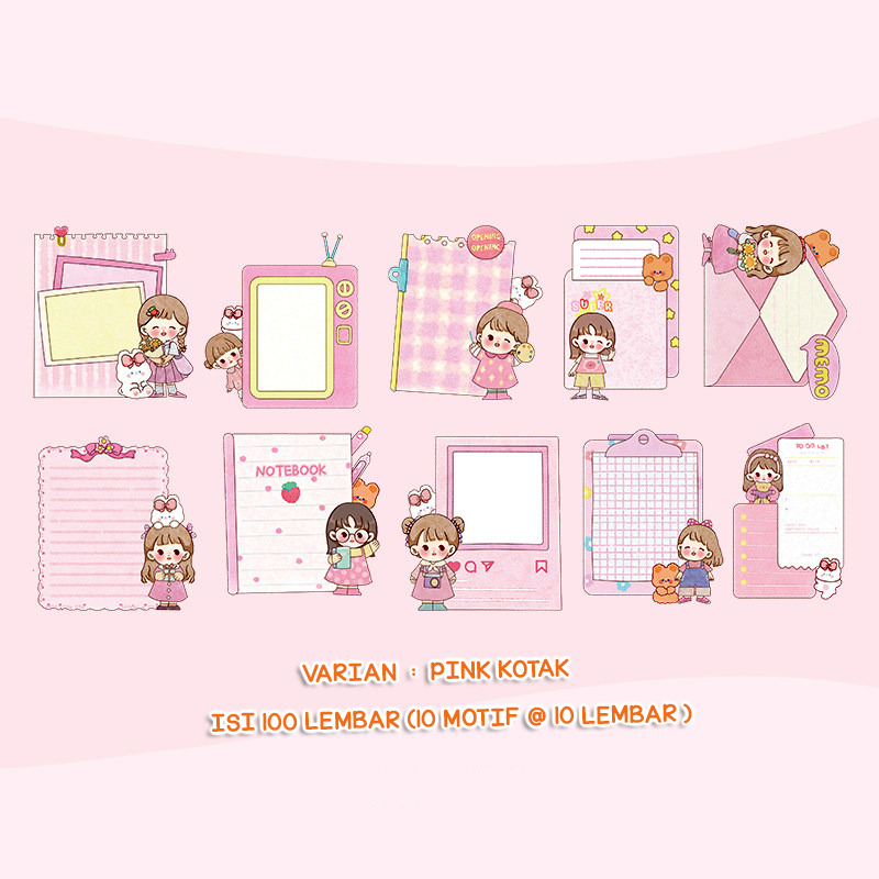 Jual Kertas Memo Lucu Untuk Dekorasi Buku Journal Journaling Scrapbook Scraping Book