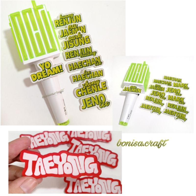 Jual name tag dekorasi hiasan lightstick KPOP NCT ready stok | Shopee ...