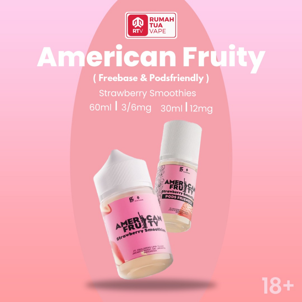 Jual AMERICAN FRUITY V5 STRAWBERRY 3MG 6MG 60ML 12MG 30ML PREMIUM LIQUID VAPE | Shopee Indonesia