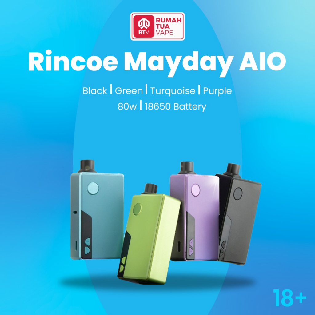 Jual RINCOE MAYDAY AIO 80W SINGLE 18659 BATTERY AIO KIT | Shopee Indonesia