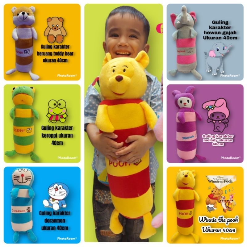 Jual Mainan Boneka Guling Karakter Doraemon Winnie The Pooh Hello kitty ...