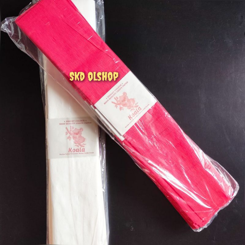 Jual Kertas Crepe / Kertas Panjang Merah Putih ( 1 Pack Isi 25 Pcs ...