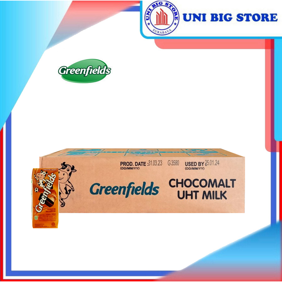 Jual Susu Greenfields UHT Chocolate 105 ml x 40 pcs DUS Cokelat Coklat | Shopee Indonesia