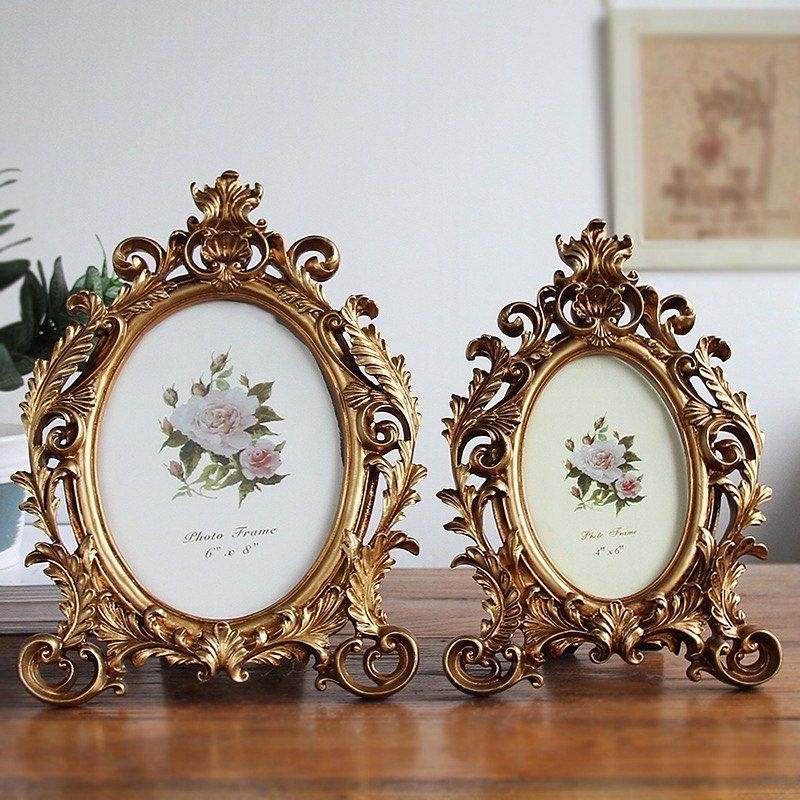 Jual Frame Standing Turki Vintage Unik Mewah Ukir Vintage Frame Gold ...