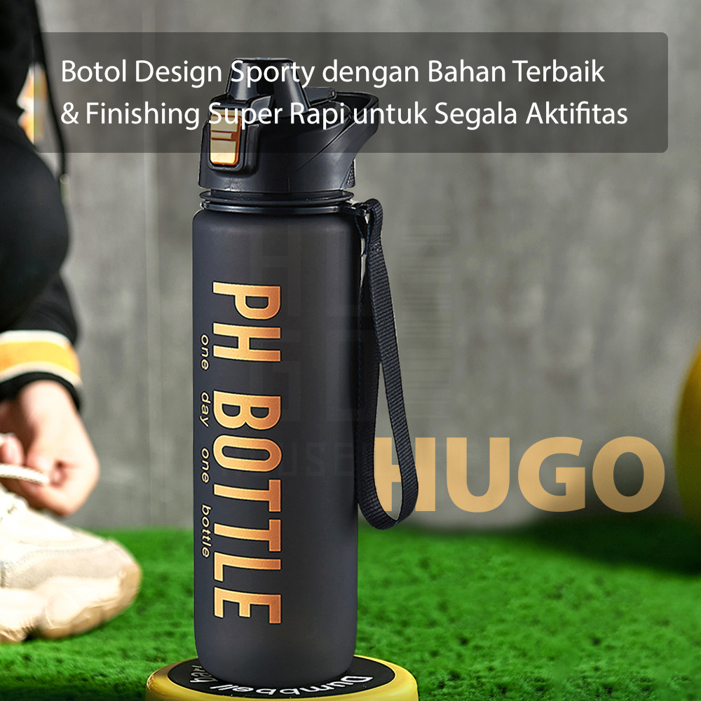 Jual HUGO Botol Minum 1 Liter Premium Botol Air Minum Anak Sport Design ...