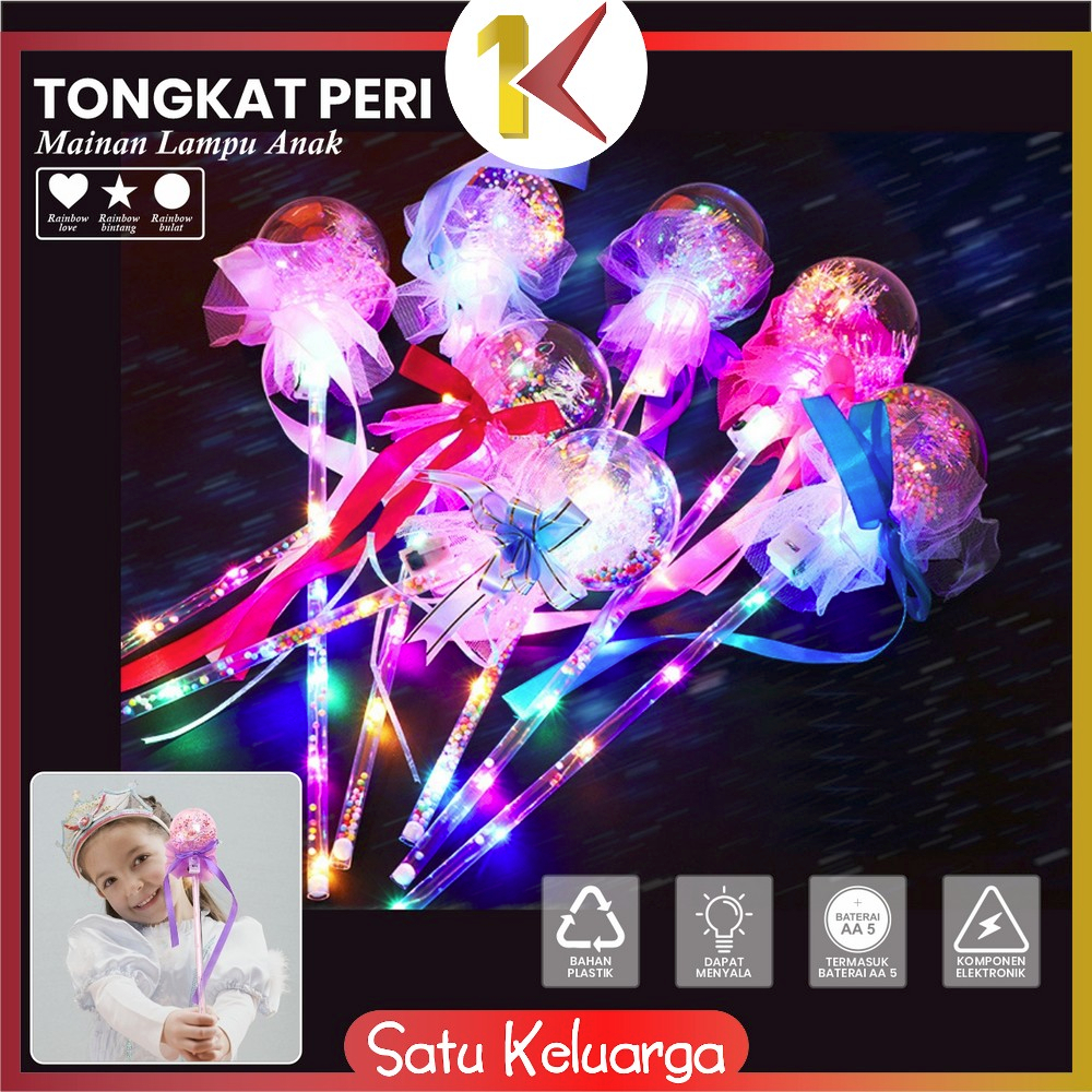 Jual SK-M319 Mainan Anak Tongkat Peri Bintang Stik Lampu LED Warna ...