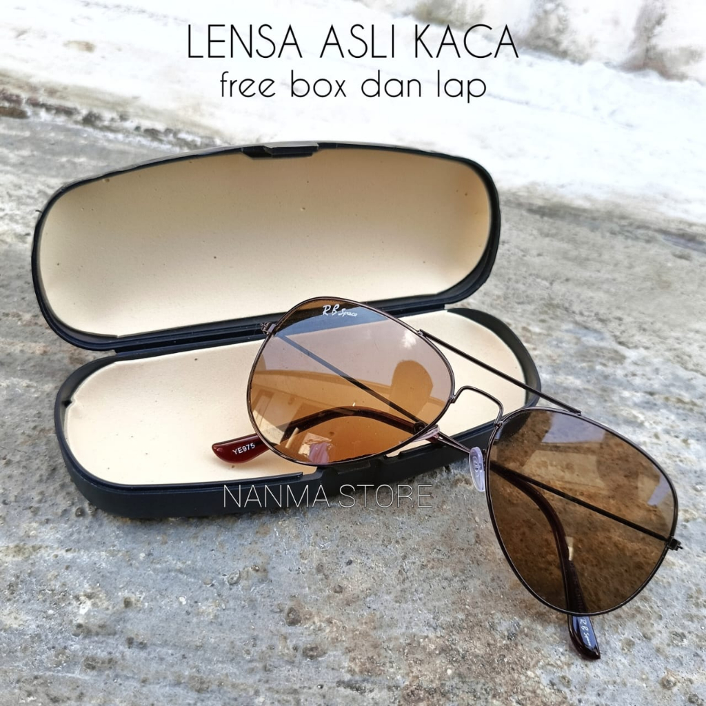 Jual Kacamata gaya model BL aviator lensa asli kaca bukan mika anti uv ...