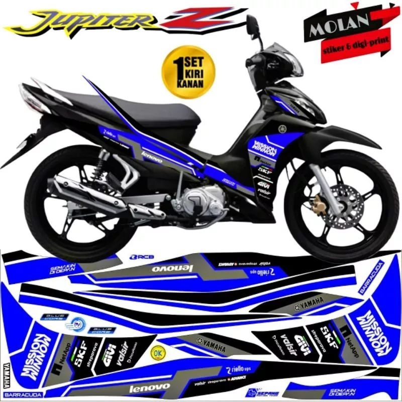 Jual Decal Sticker Striping Variasi Jupiter Z Robot 2010-2013 SKY ...