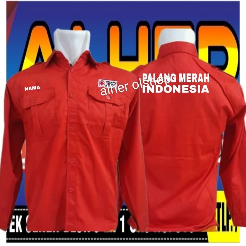 Jual kemeja PMI bordir depan belakang baju PMI seragam PMI Pdh PMI Pdl ...
