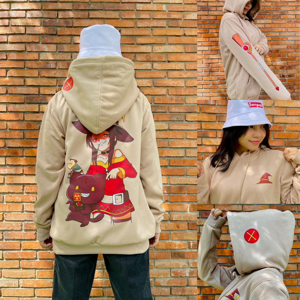 Jual TORIZU Hoodie Megumin Evil Smile Anime Manga KonoSuba | Shopee ...