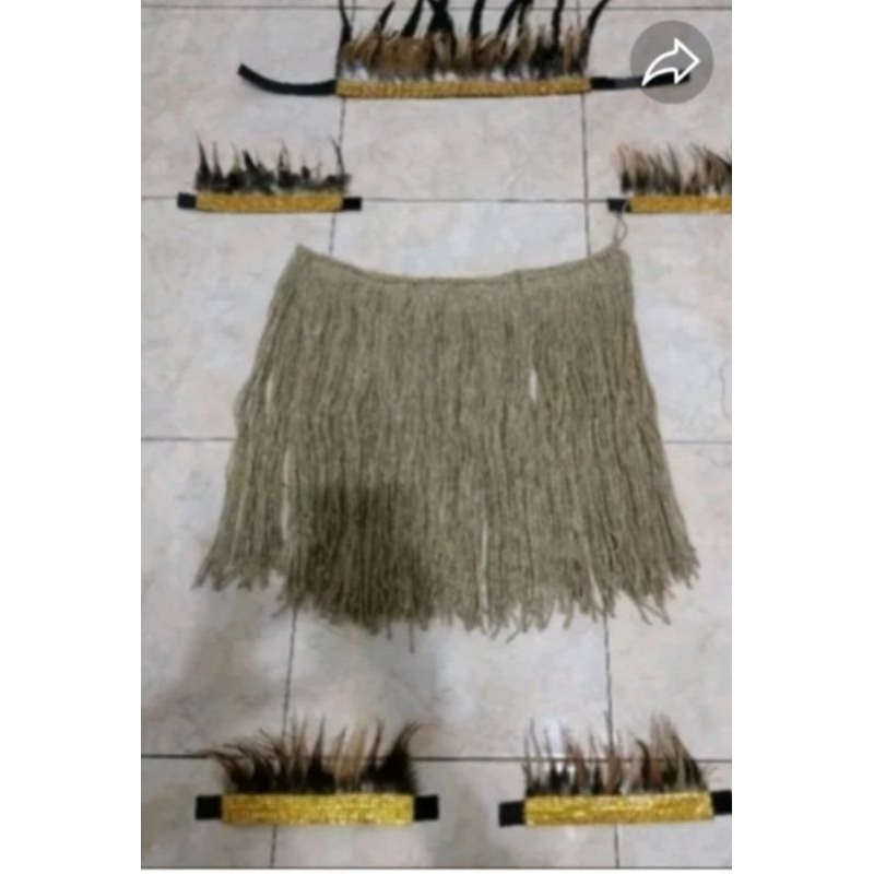 Jual rok khas Papua rumbai goni dan aksesoris lainnya | Shopee Indonesia
