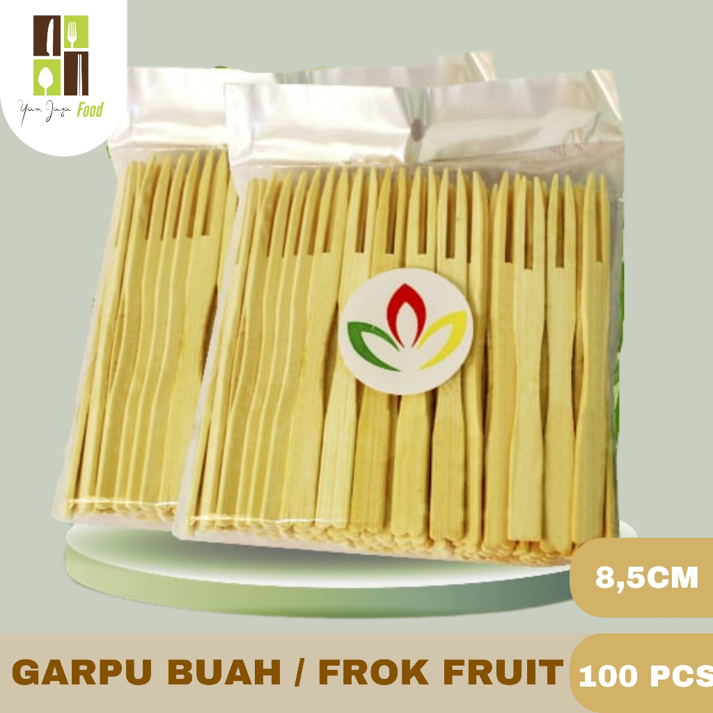 Jual Garpu Buah Bambu / Frok Fruit / Garpu Dimsum / Tusukan Buah ...