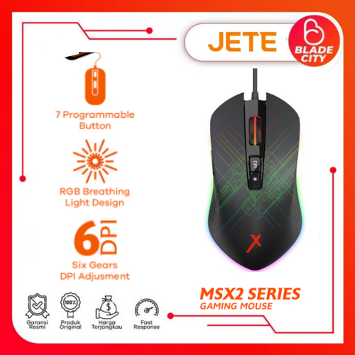 Jual Mouse Gaming RGB JETE MSX2 - Garansi 2 Tahun | Shopee Indonesia