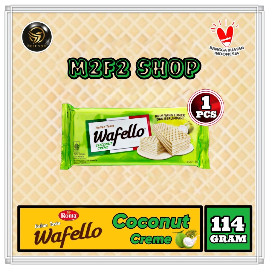 Jual Roma Wafer Wafello Coconut Creme | Krim Kelapa - 114 gr (Kemasan ...