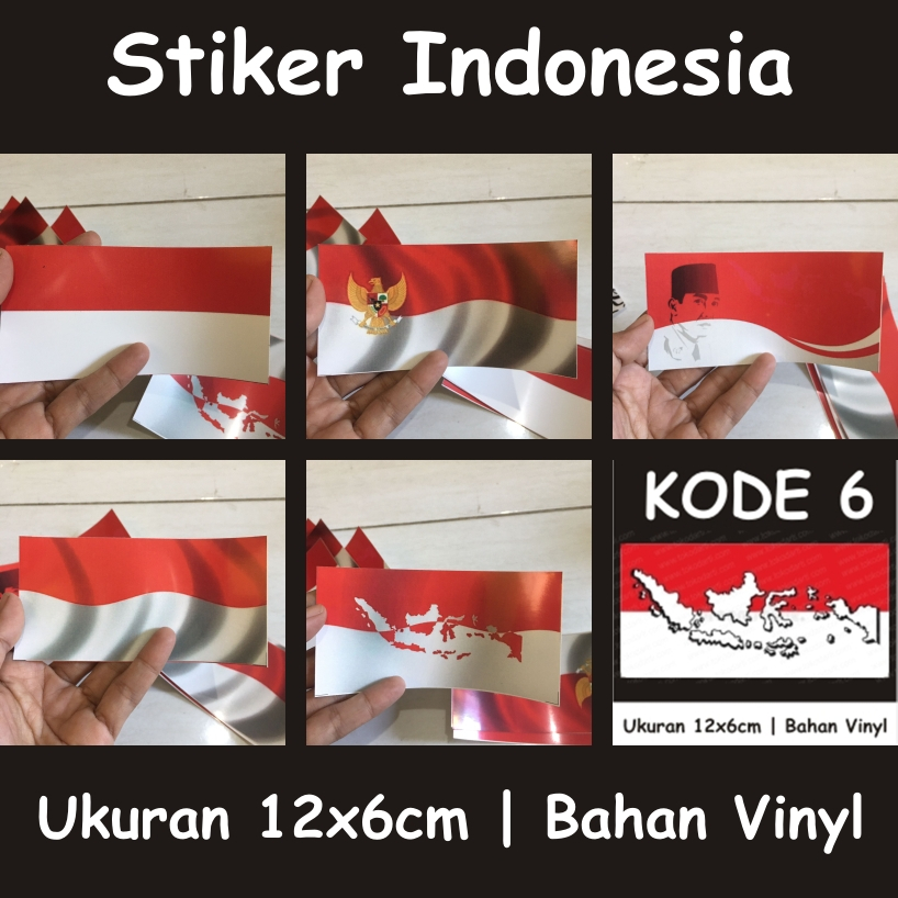 Jual Stiker bendera BESAR 12X6CM| sticker bendera | label bendera ...