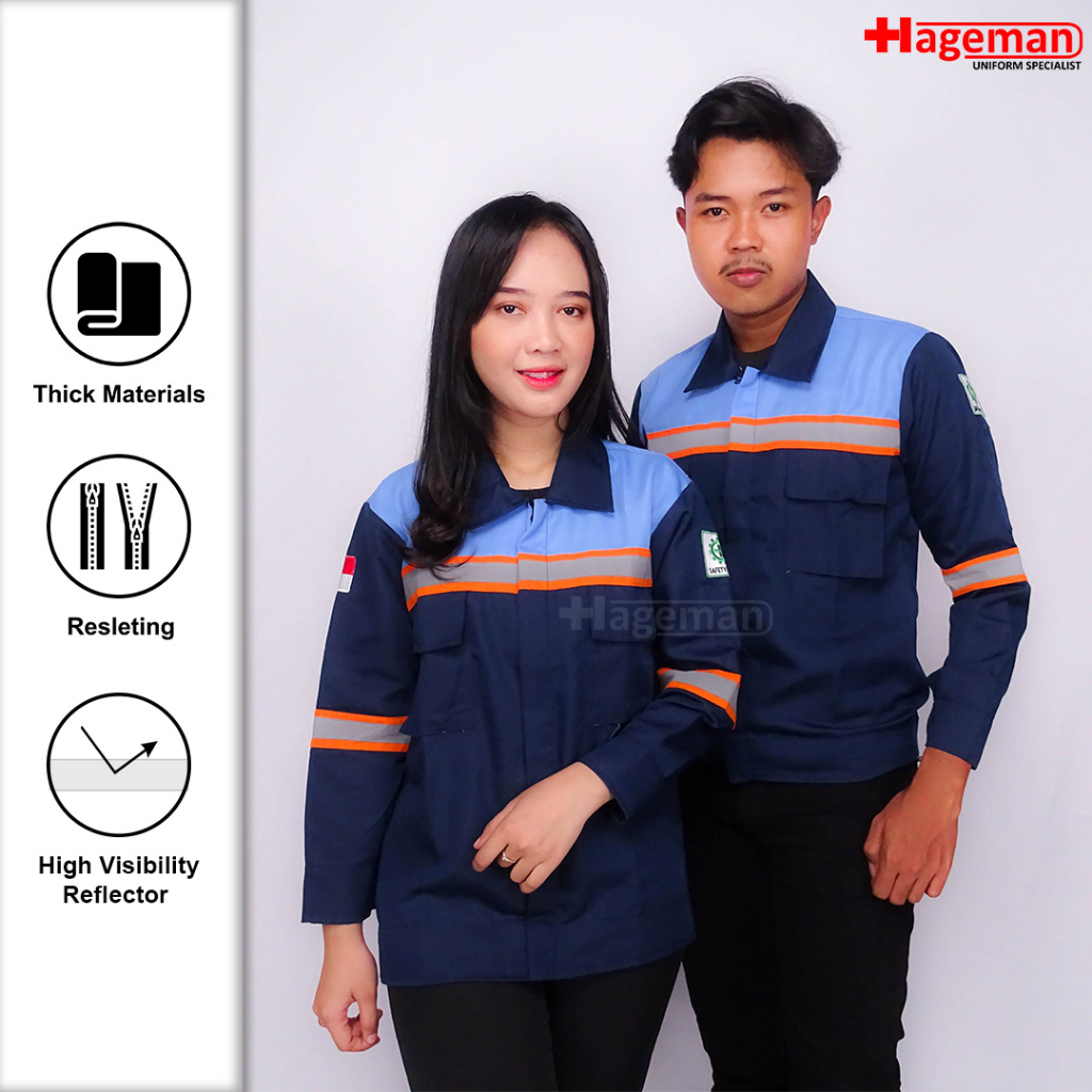 Jual Hageman - Wearpack Safety / Wearpack Atasan Warna Navy Kombinasi ...