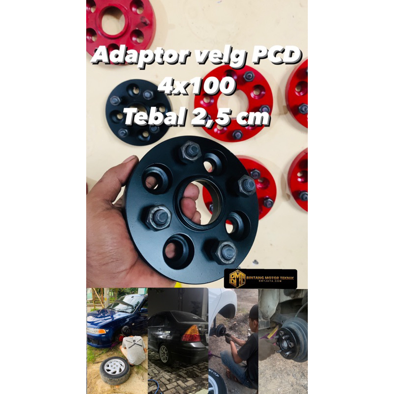 Jual Adaptor velg 4x100 tebal 2,5 cm | Shopee Indonesia