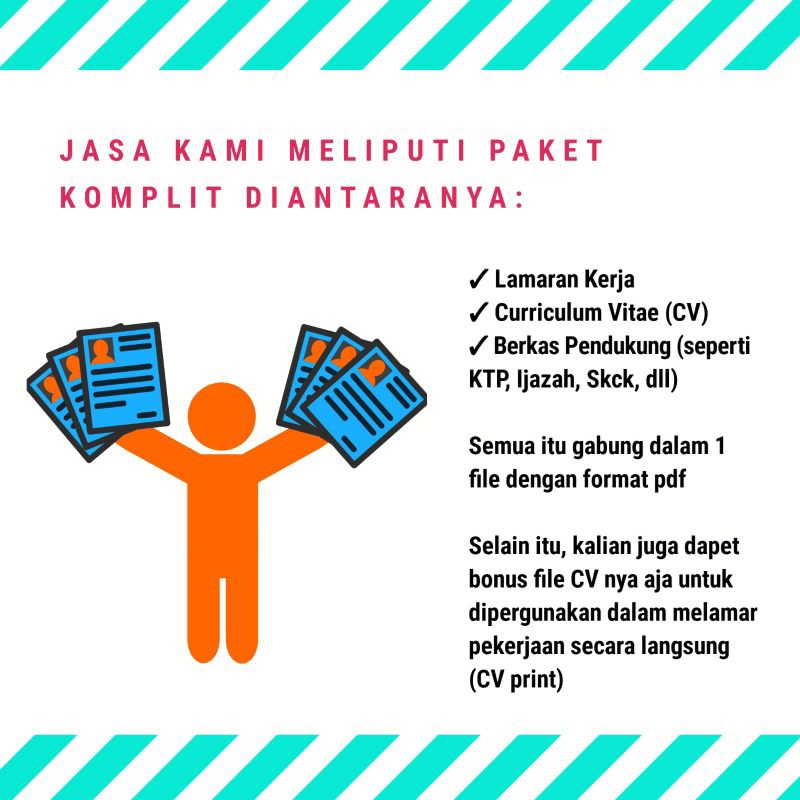 Jual desain pembuatan CV premium lamaran kerja siap masuk perusahaan ...