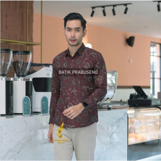 Jual Hem Batik Pria Motif RAMA ABANG Kemeja Slimfit Lengan Panjang ...