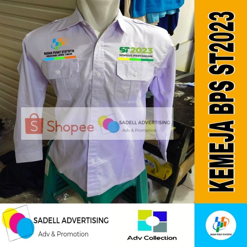 Jual Kemeja PDH BPS Sensus Pertanian 2023 Seragam PDH BPS Sensus Pertanian 2023 Putih Lengan ...
