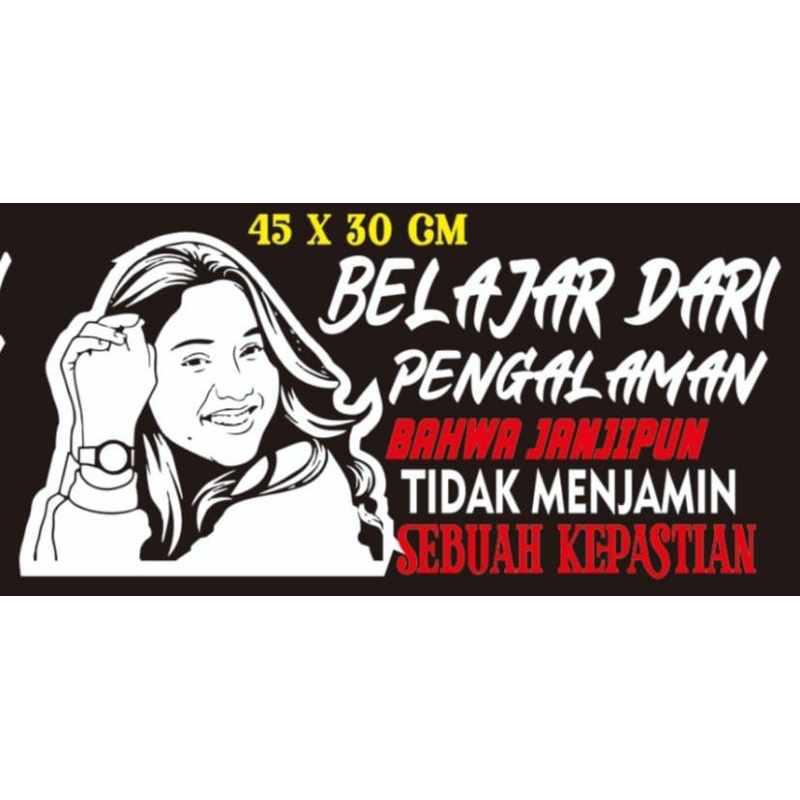 Jual STICKER CUTTING GAMBAR CEWEK KATA KAKTA BIJAK UNTUK KACA PINTU/BODY MOBIL TRUCK PICK UP DLL ...