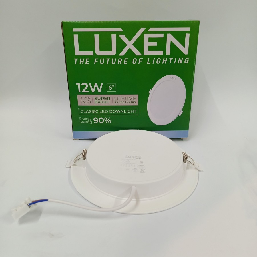 Jual Lampu Downlight Panel Bulat Inbow 12 watt 6 inch LUXEN CLASSIC ...