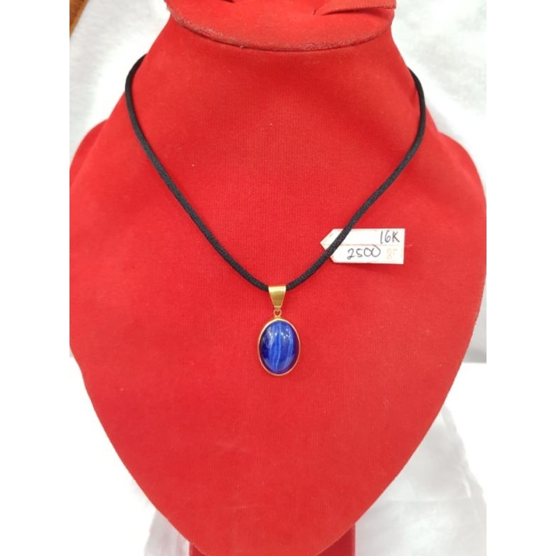 Jual LT2238E383E liontin model mata batu biru blue emas kuning asli ...