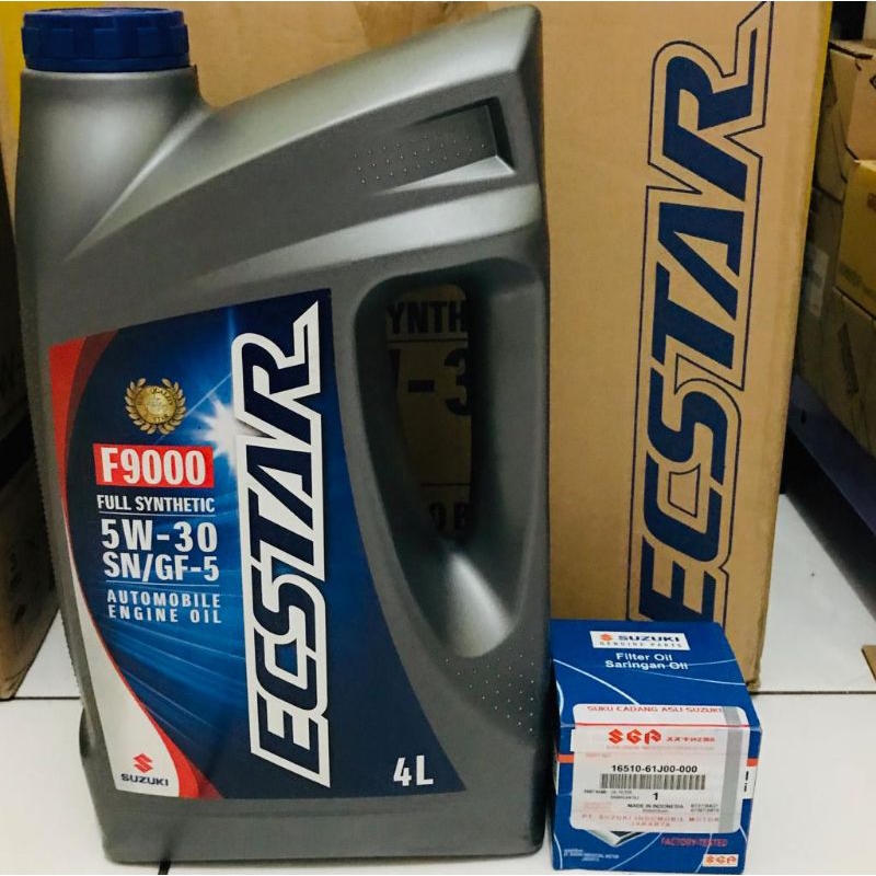 Jual Oli SUZUKI ECSTAR 5W -30 SN/GF-5 F9000 (4liter) | Shopee Indonesia