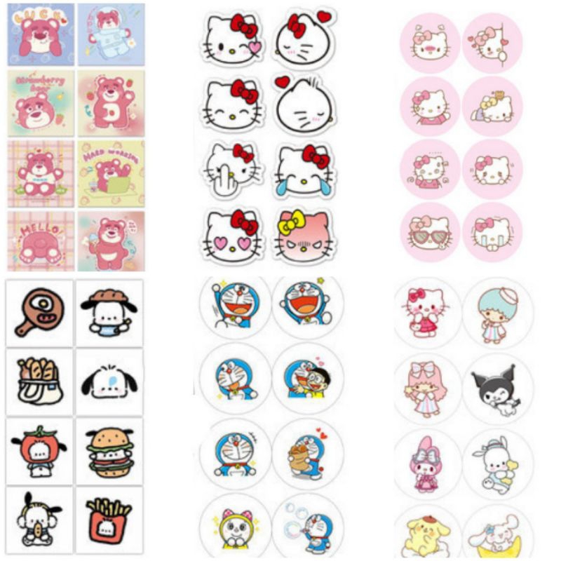Jual 100 Pcs / 500 Pcs - Stiker Motif Kartun Doraemon Sanrio Hello ...