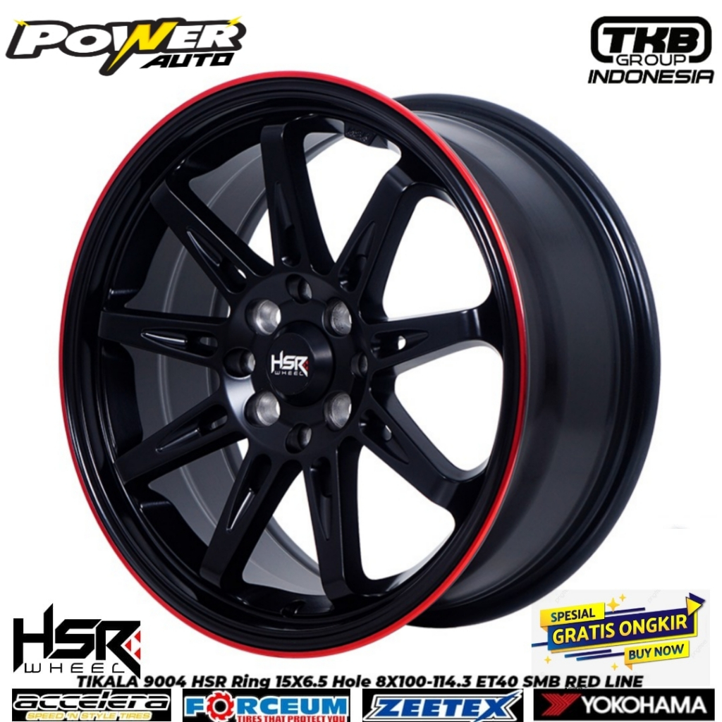 Jual hsr tikala ring 15 lebar 6,5 velg recing murah lobang 8 sirion ...
