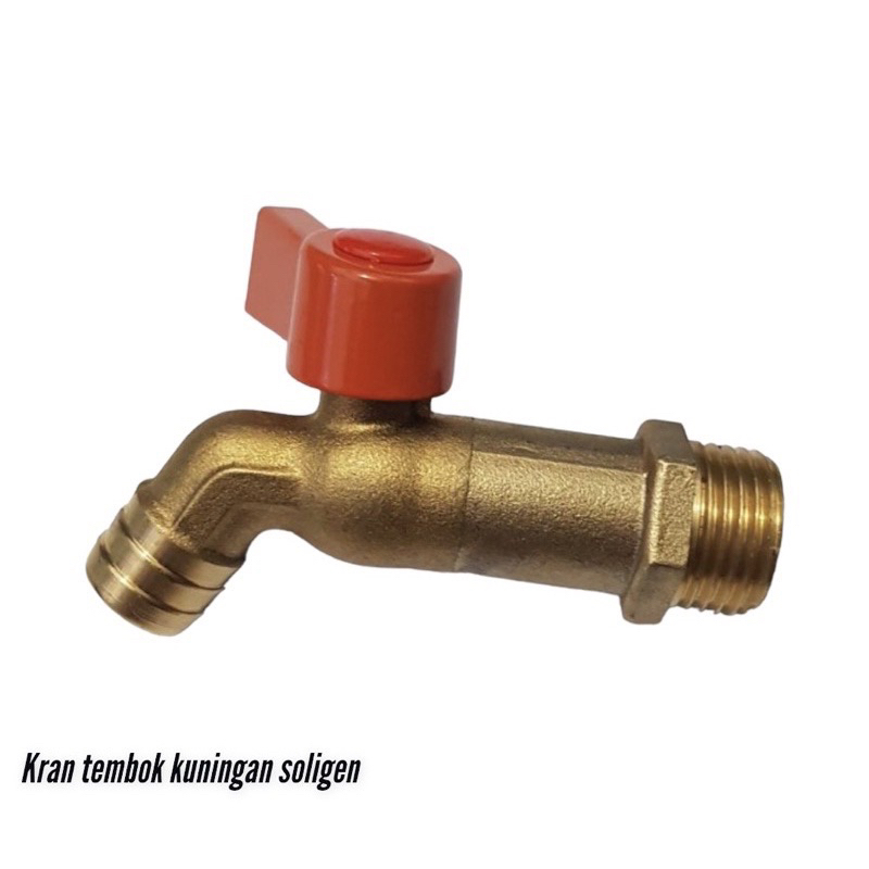 Jual Kran tembok kuningan 1/2” 3/4” Soligen tipe E04 | Shopee Indonesia
