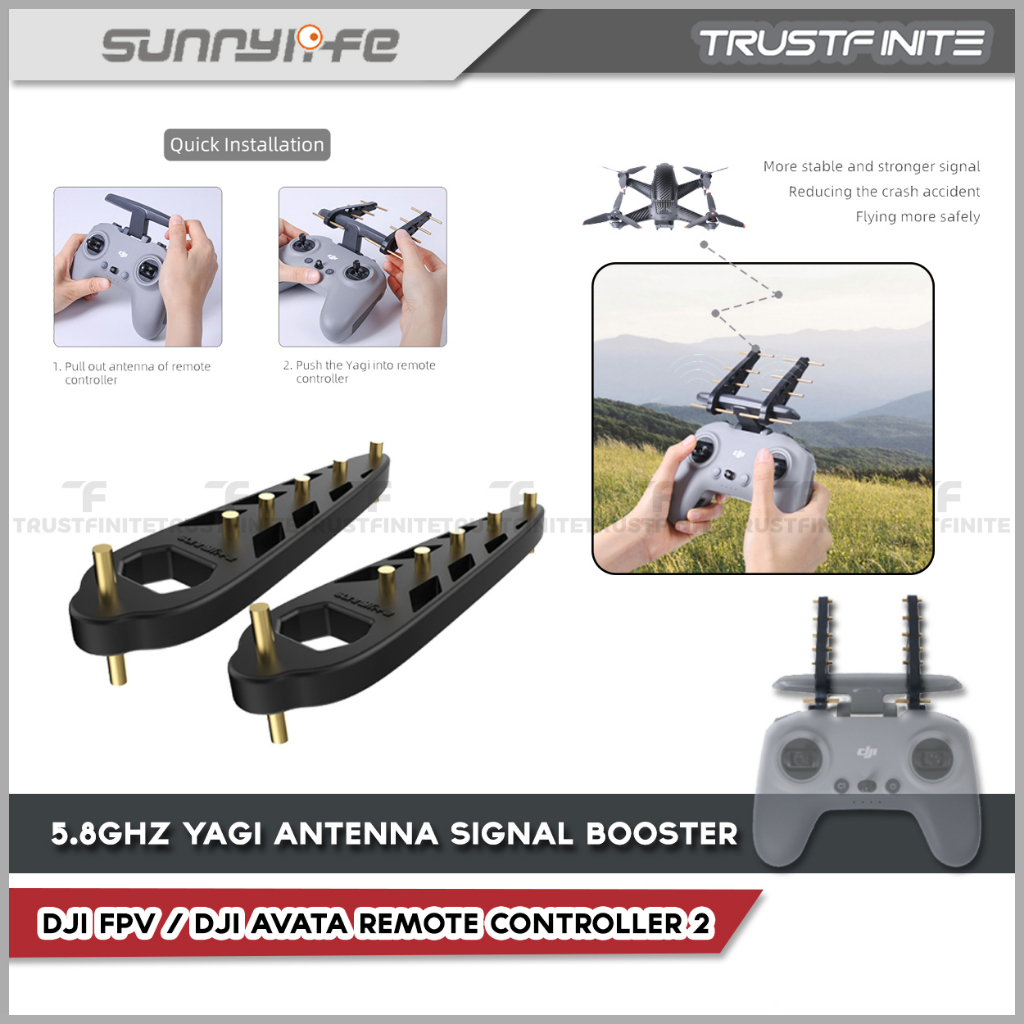 Jual Sunnylife DJI Avata / DJI FPV Yagi Antenna 5.8GHz Signal Booster ...