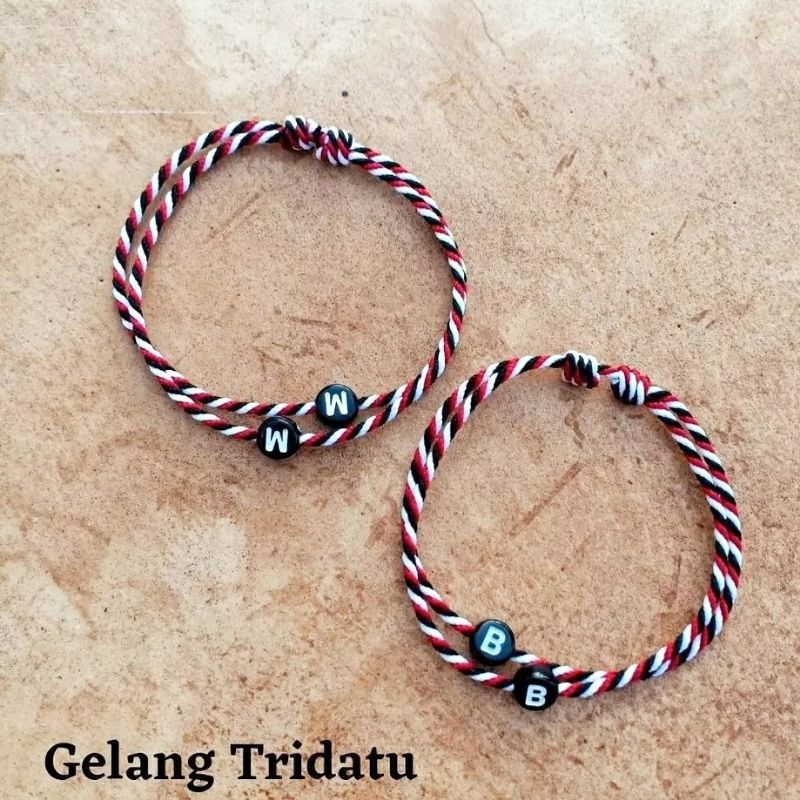 Jual GELANG TRIDATU INTIAL HURUF MUTE BULAT A/Z | Shopee Indonesia